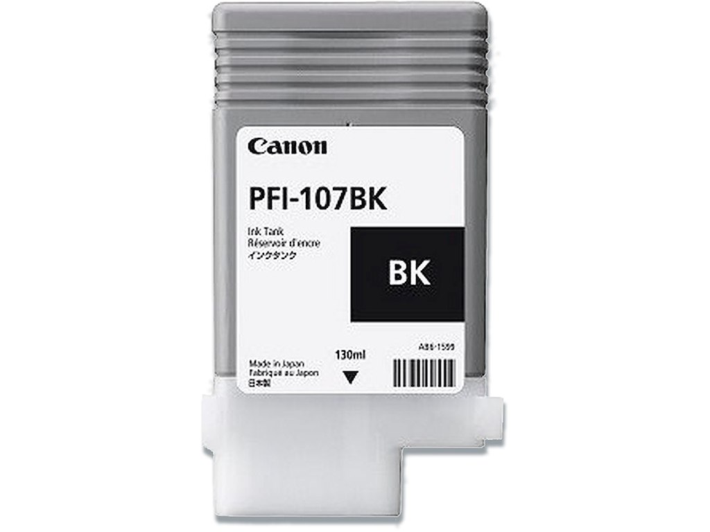 Køb Blækpatron, 1 stk, Black-sort, PFI-107BK, Canon PFI-107BK hos Kontor Syd